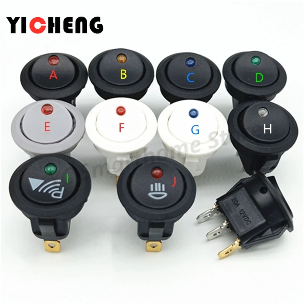 1pcs High Quality Round Copper Cat's Eye Automobile Modified Switch ...