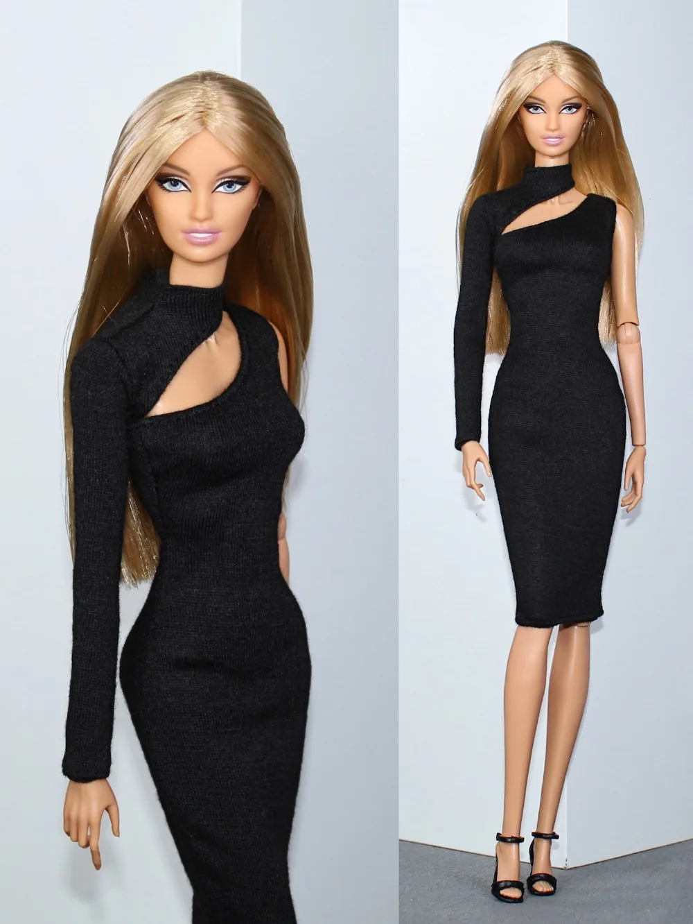 Vestido-nupcial-negro-atuendo-formal-completo-ropa-de-mu-eca-de-30cm ...