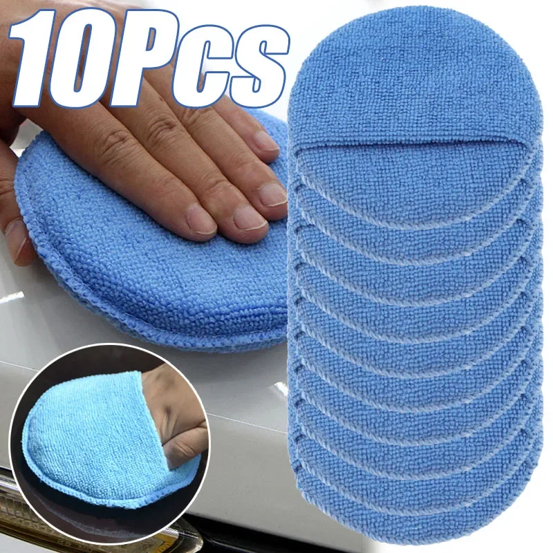 10-1Pcs-Microfiber-Car-Wax-Applicator-Pad-Polishing-Sponge-Ultra-Soft ...
