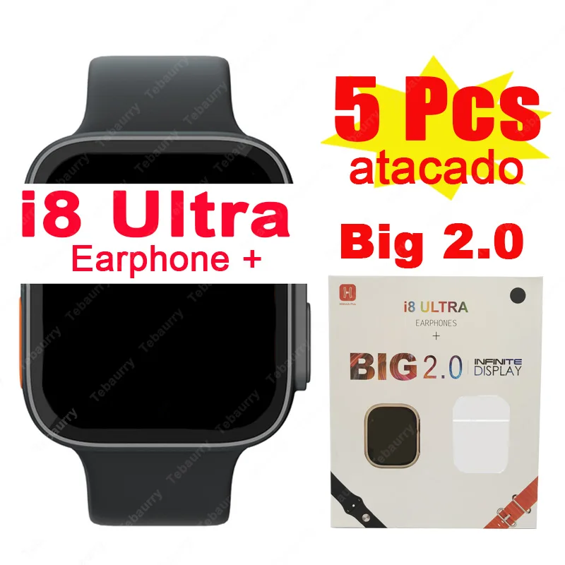 2023 Novo Smartwatch i8 Ultra Series 8 Big 2.0 Polegada Sport Fitness ...