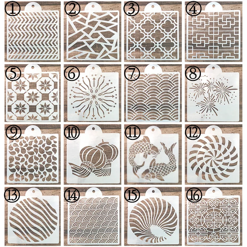1Pcs 15x17.5cm Auspicious Pattern Hollow Template Baking Bread Pastry ...