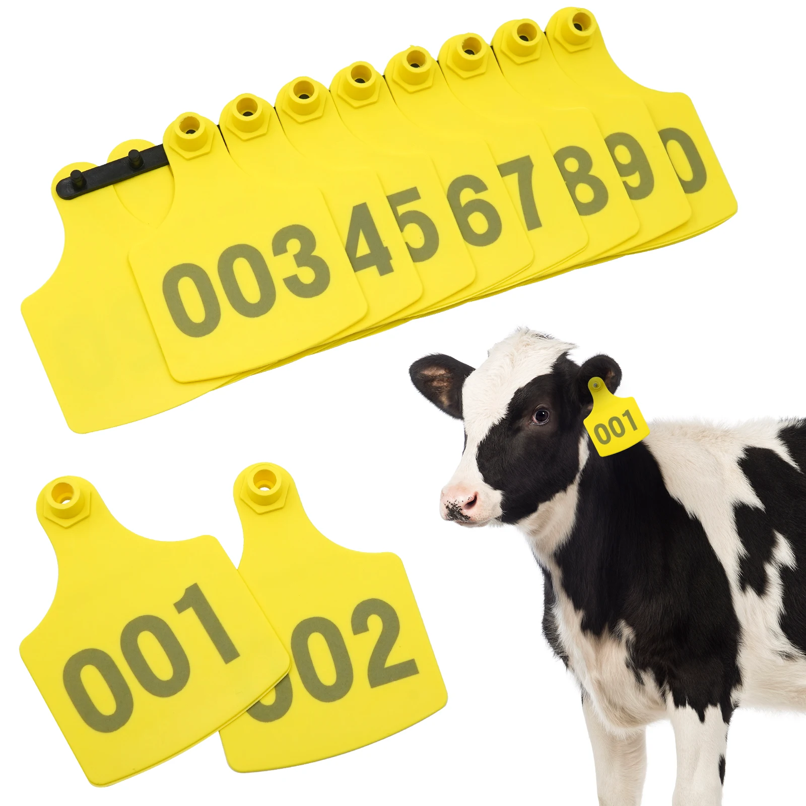 100Pcs-Farm-Animal-Cattle-Ear-Tag-No-001-100-Digital-Identification ...