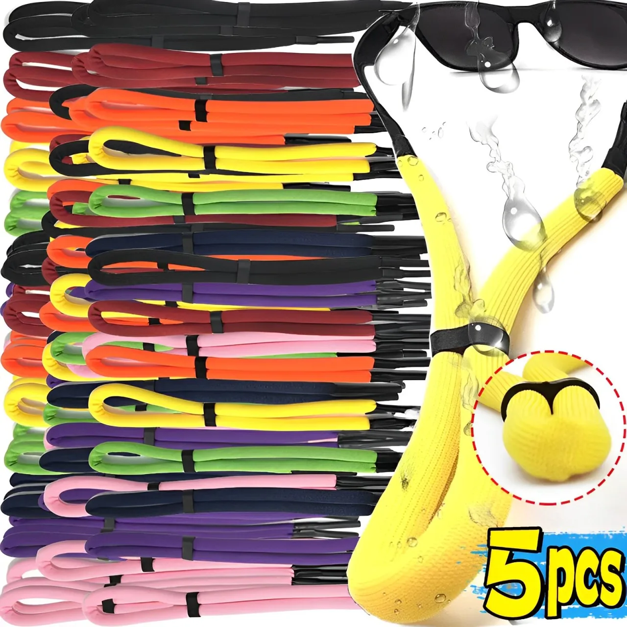 Unisex-Water-Sports-Floating-Sunglasses-Chain-Anti-Slip-String-Glasses ...