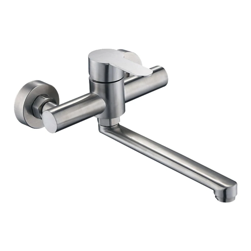 Wall-Mounted-Kitchen-Tap-Sink-Faucet-Rotatable-Long-Spouts-Kitchen ...