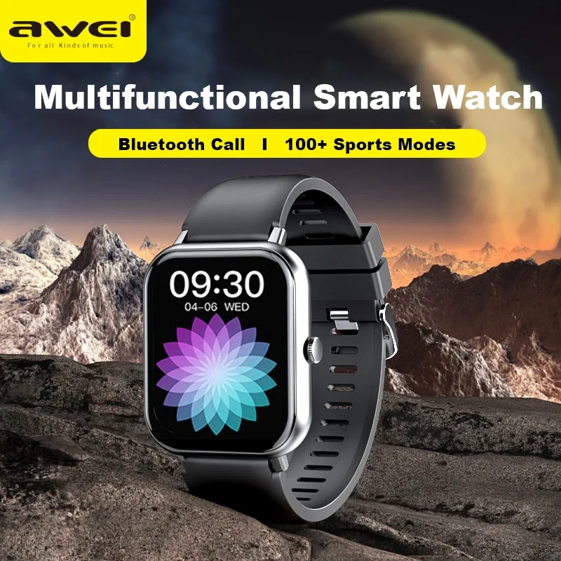 Awei-H25-Multifunctional-Smart-Watch-Men-Women-Bluetooth-Connected ...