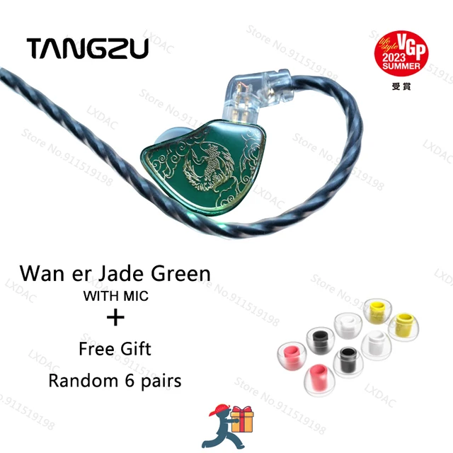 Tangzu WAN ER SG Jade Green 10mm Dynamic Driver In-ear Earphone IEM MIC ...