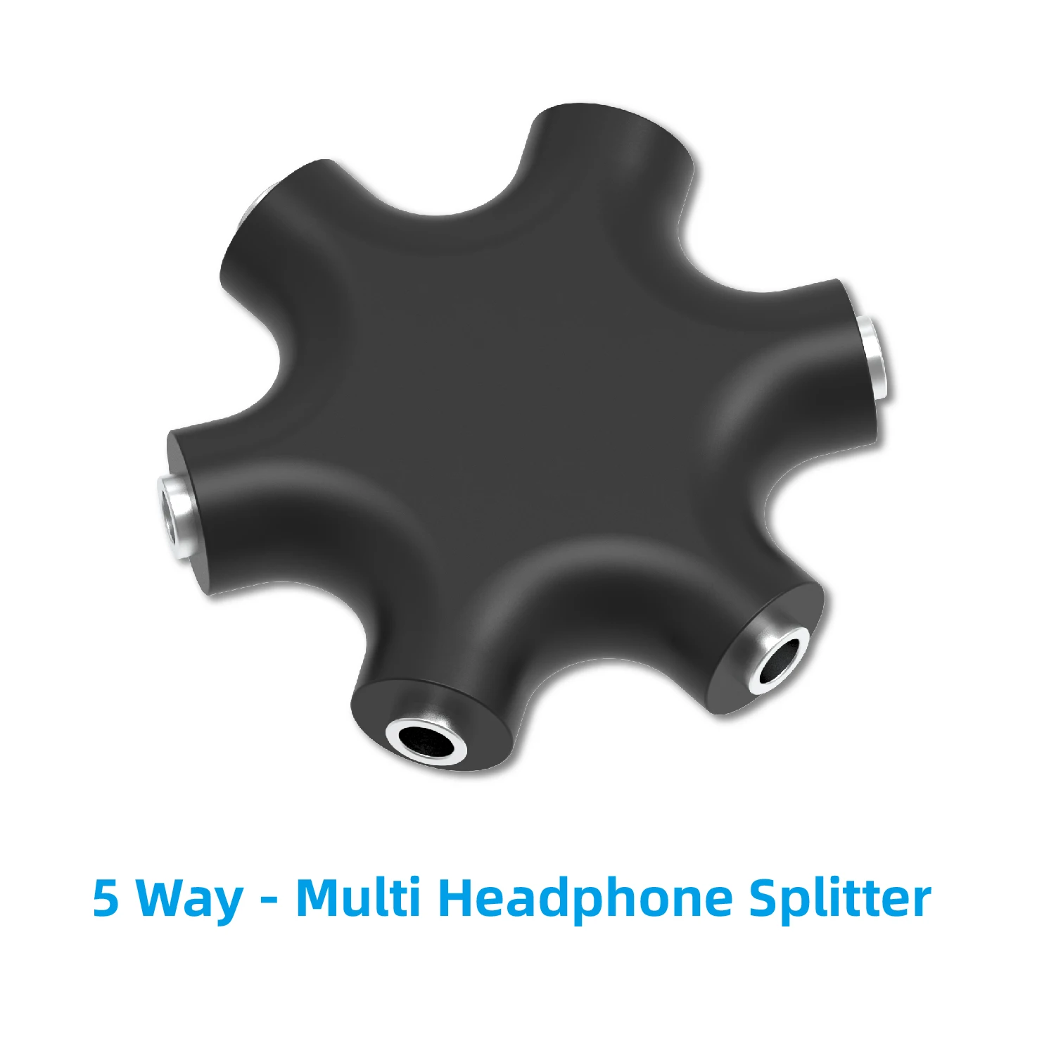 5-Way Multi Headphone Splitter 3.5mm Audio Stereo Splitter Cable 1 Male ...