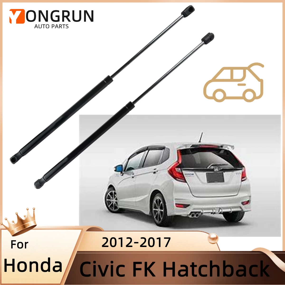 For Honda Civic FK Hatchback 2012-2017 Rear Gas Spring Shock Lift Strut ...