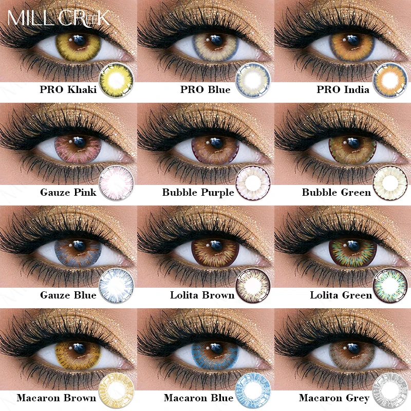 A Pair Of Annual Color Contact Lenses Natural Color Lenses For Eye Use ...