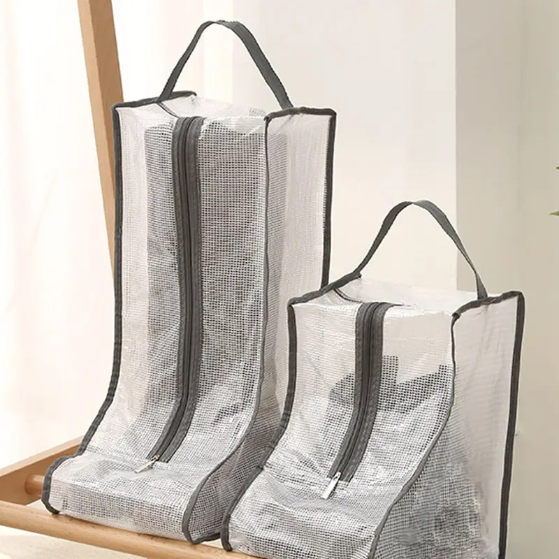 Shoes-Dust-Cover-Mesh-Transparent-Shoe-and-Boot-Storage-Bag-with-Zipper ...