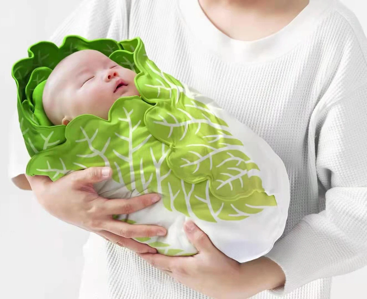Baby Chinese Cabbage Blankets Swaddle Newborn Set Portable Bed Swaddle ...