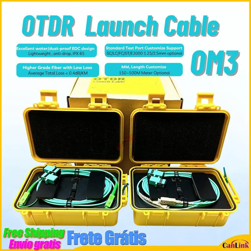 OM3-300 Multimode SC UPC APC Fiber Optic OTDR Launch Cable Box,150/300 ...