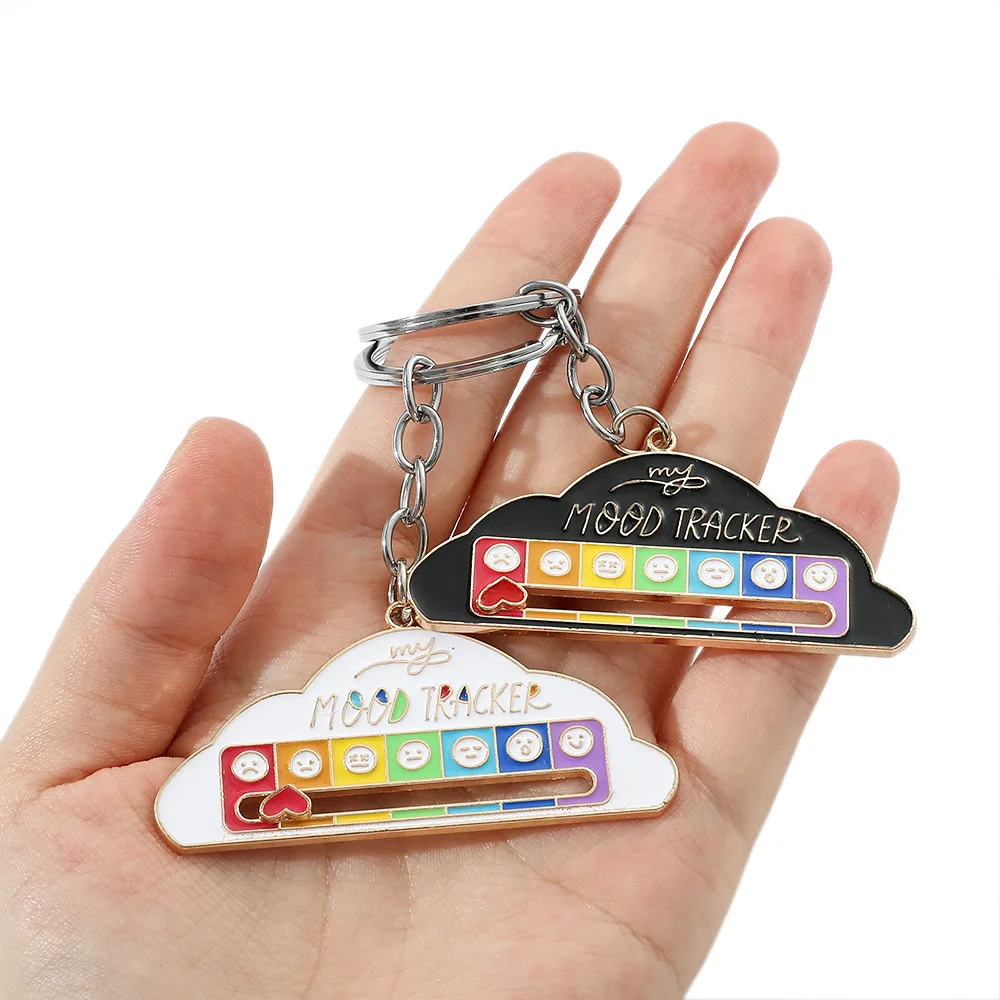 keychain slides My Social Battery Cloud Shape Keychain Sliding ...