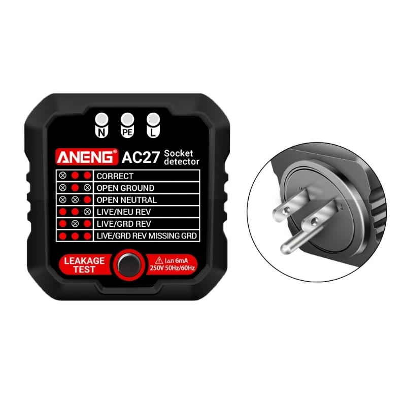 DONG-Outlet-Socket-Tester-Digital-Plug-Voltage-Detect-30mARCD-Test ...