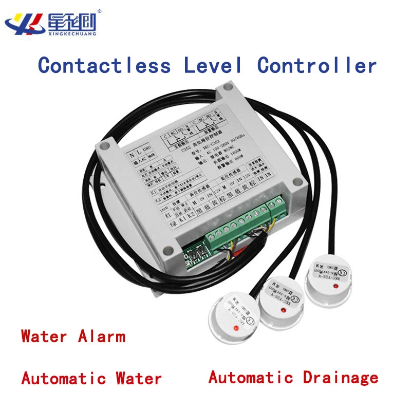 XKC 352 controlador de nível líquido automático da água e sensores do não contato 220v 110v 12v ...
