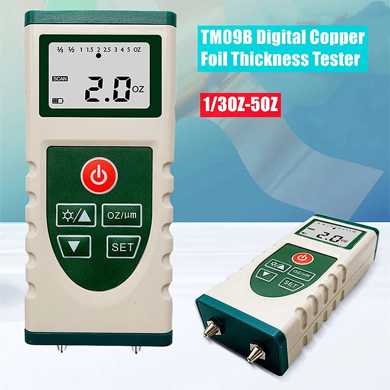 TM09B ความแม่นยำสูงดิจิตอลฟอยล์ทองแดงความหนา Tester Gauge สำหรับ PCB ...