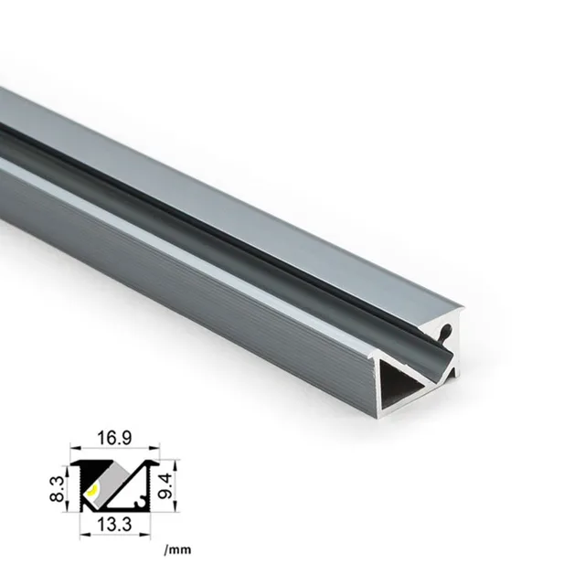 Led Bar Light Recessed Aluminum Profile 45 Degree Invisible Hard Bar ...