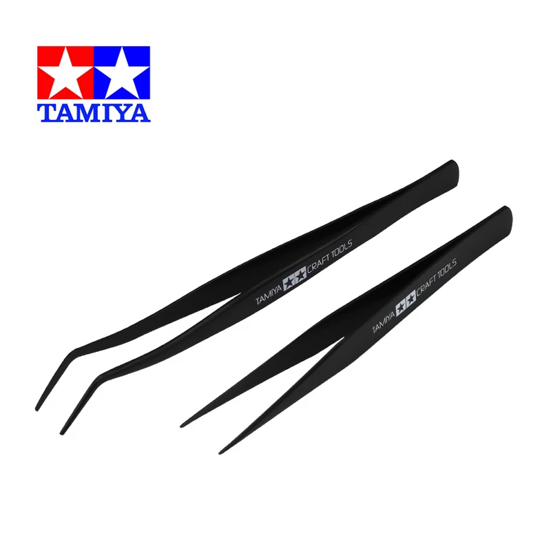 TAMIYA-74003-74004-Angled-Straight-Tweezers-Stainless-Steel-Water-Stick ...