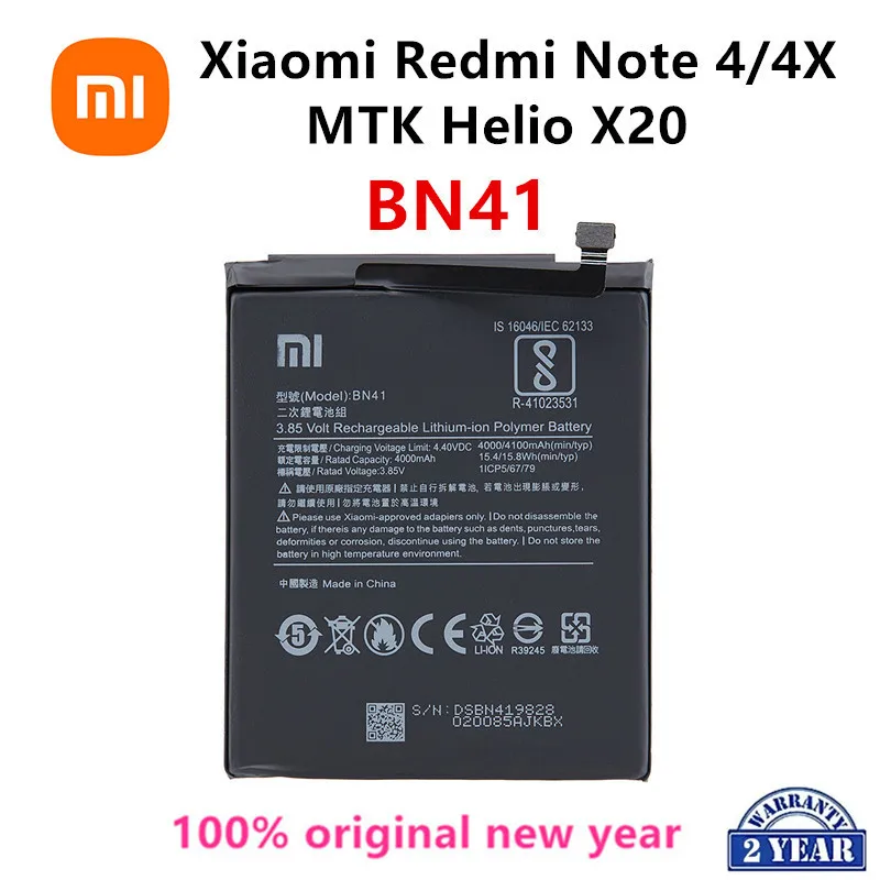 Xiao mi 100% bateria original bn41 4100mah, bateria para xiaomi redmi ...