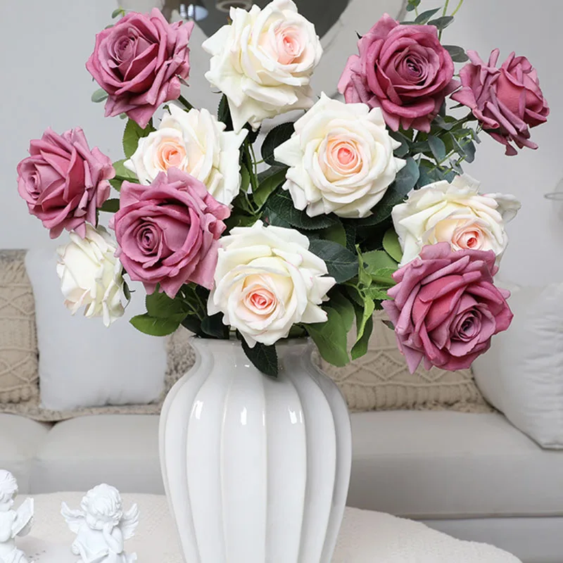 4Pcs-Moisturizing-Rose-Flowers-Real-Touch-Artificial-Flowers-for ...