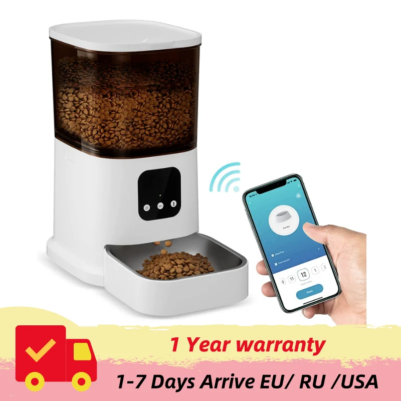New Video Camera 6L Feeder Timing Smart Automatic Pet Feeder For Cat Dogs WiFi Intelligent Dry ...