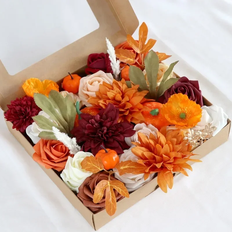 Artificial-Flower-Box-Flowers-Halloween-Gift-Flower-Box-Flower-Head ...