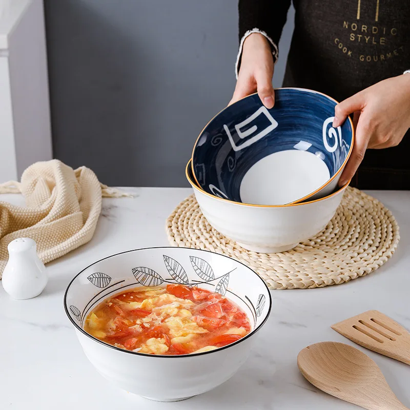 Mangkuk-Sup-Keramik-Besar-8-Inci-Mangkuk-Nasi-Rumah-Tangga-Gaya-Jepang ...