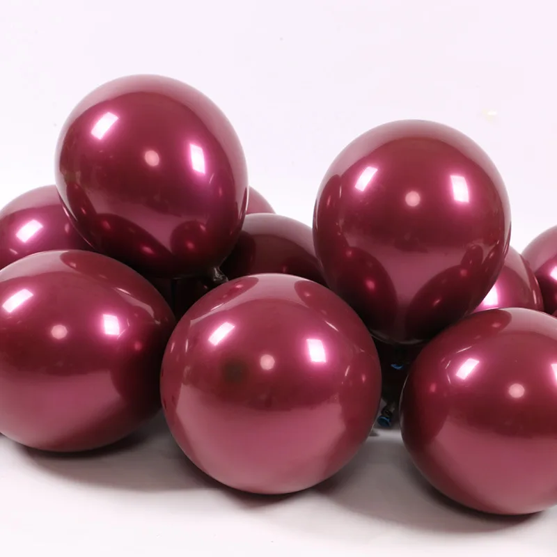 50Pcs-Double-layer-Burgundy-Wine-Red-Balloons-Ruby-Red-Balloon-Chrome ...