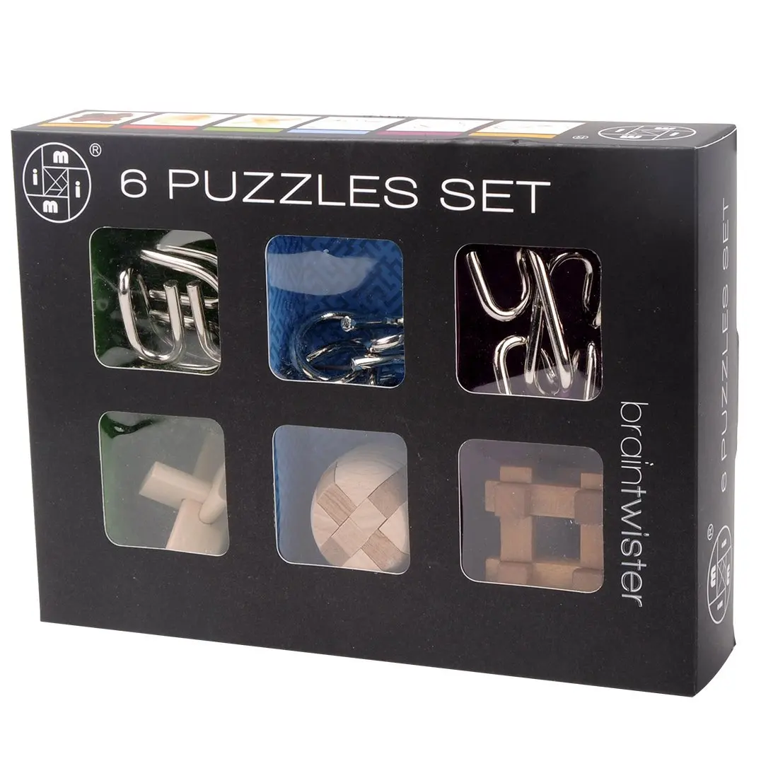 6Pcs-lot-IQ-Test-Metal-Magic-Brain-Teaser-Disentanglement-Puzzles-Luban ...