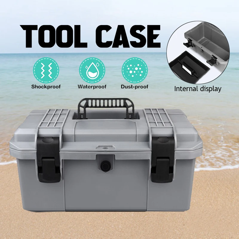 Waterproof Tool Box Portable Seal Safety Box Shockproof Case Double ...