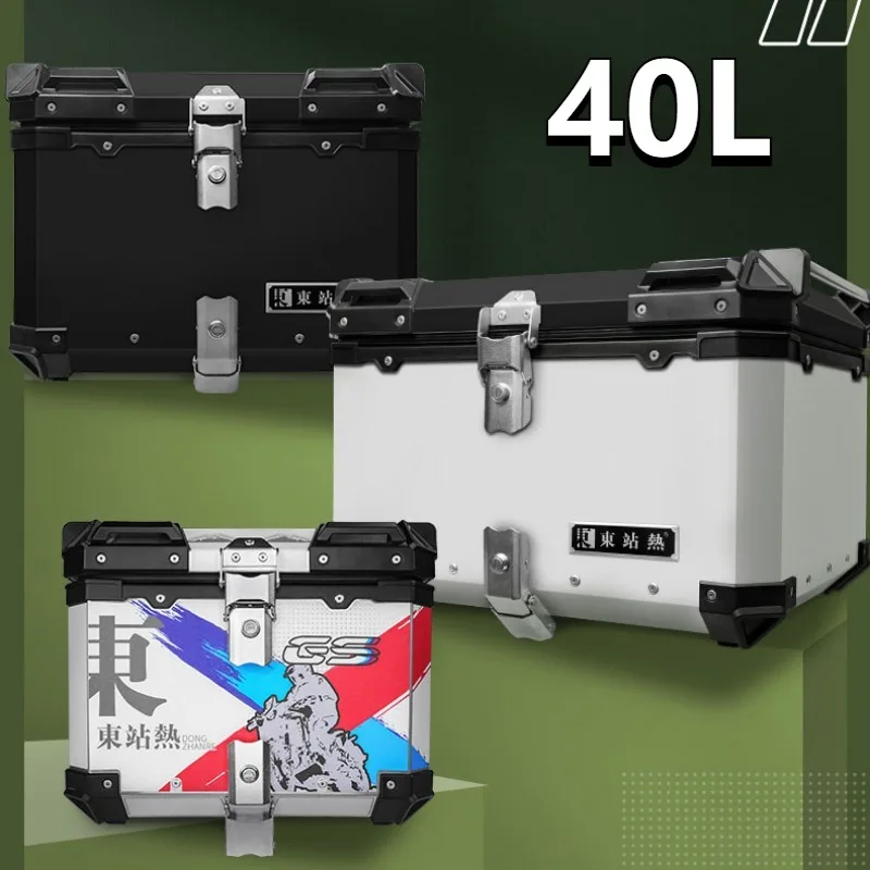 40L-Aluminum-Motorcycle-Tailbox-Helmet-Box-Luggage-Case-Storage-Tool ...