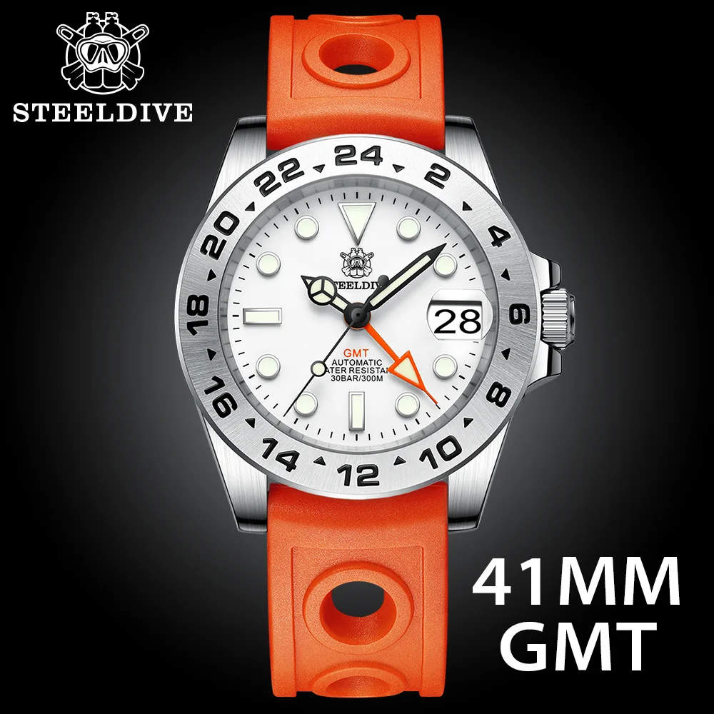 Luxury-GMT-Mechanical-Watch-STEELDIVE-SD1992-Steel-Bezel-Four-Pointers ...