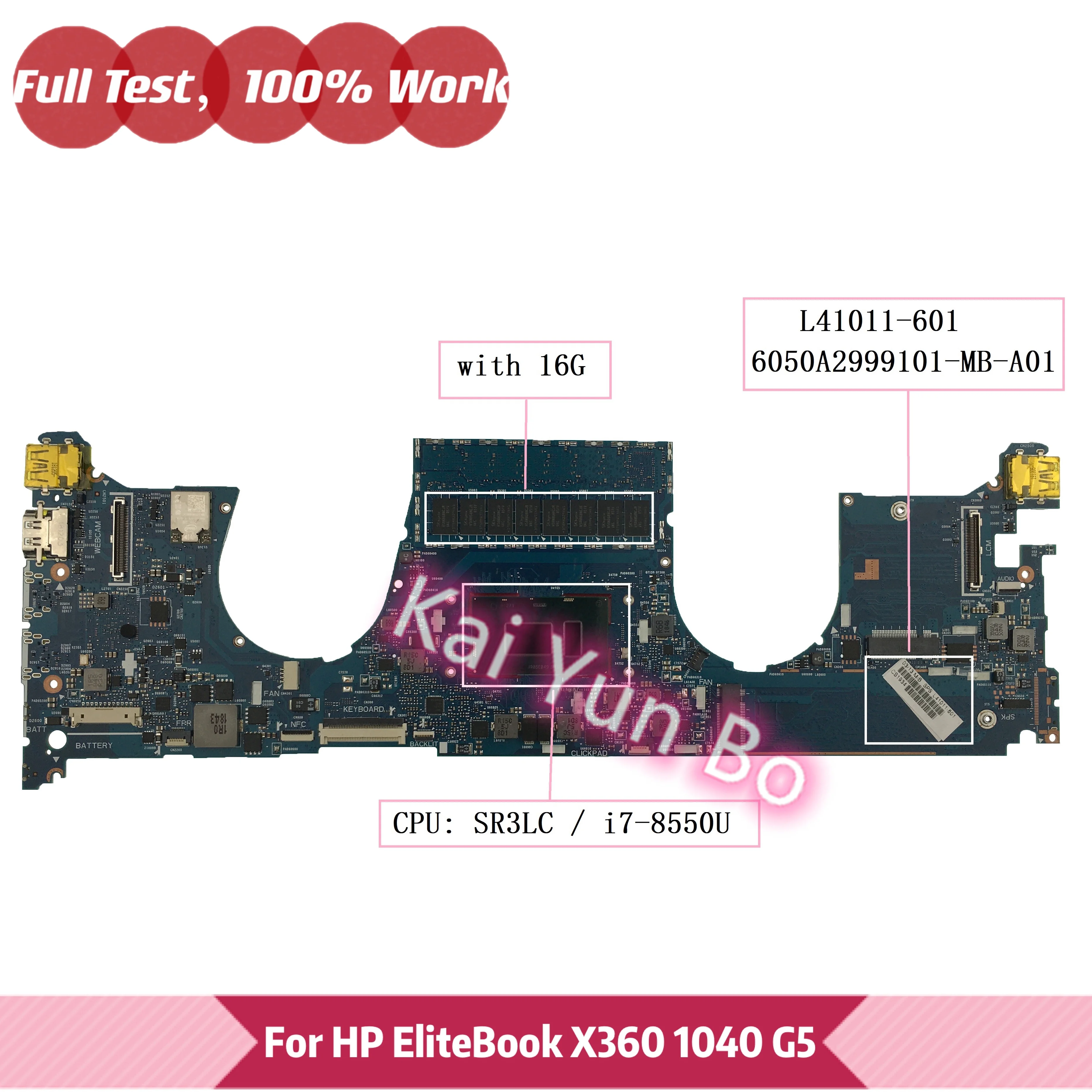 HSN I20C 6050A2999101 mainboard For HP EliteBook X360 1040 G5 Laptop ...