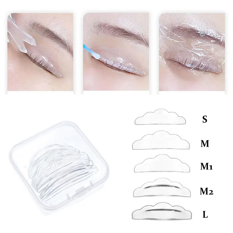 5 Pairs Self-Adhesive Lash Perm Pad Soft Silicone Lifting Lashes Rods ...