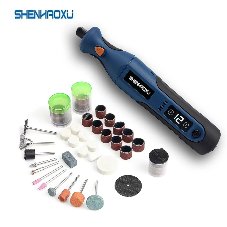 Cordless Drill Grinder Rotary Tool 12-speed adjust Wood Carving Pen For ...