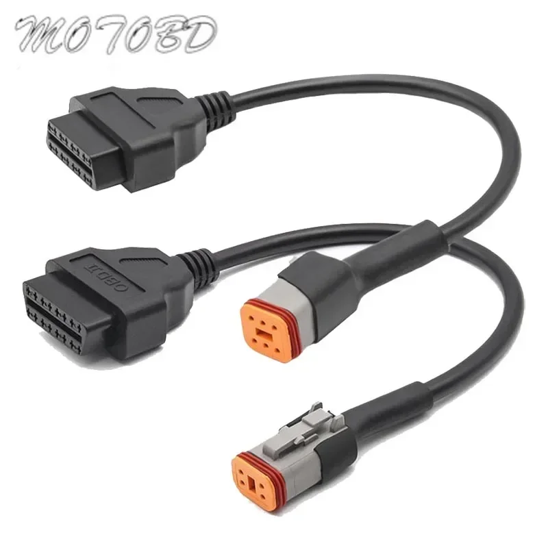 OBDII 4 To 16 Pin OBD Adaptors Motorcycle Diagnostic Cable OBD2 ...