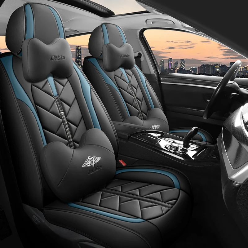 Leather-Car-Seat-Covers-Protector-Full-Set-5-Seats-For-chevrolet ...