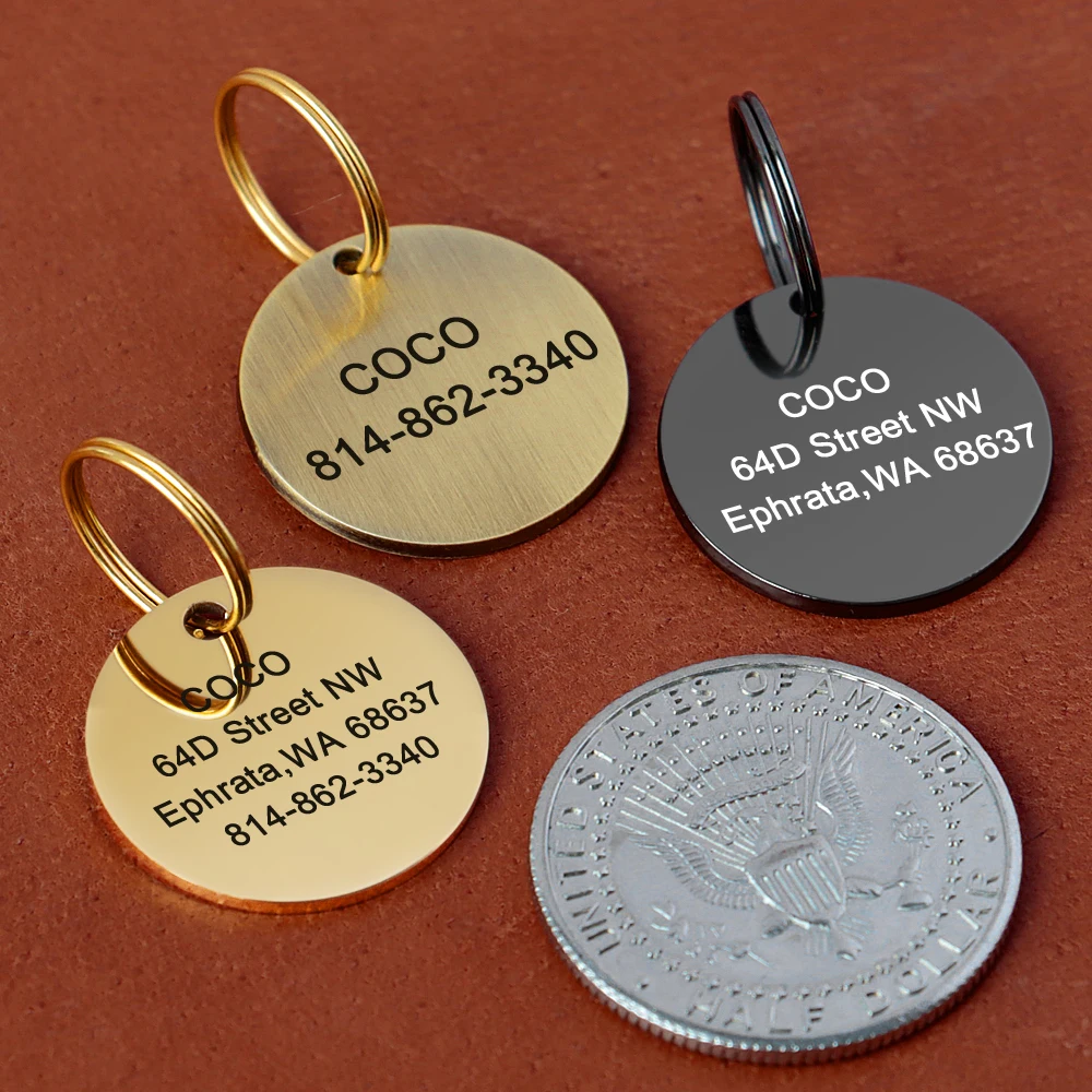 A-o-inoxid-vel-C-es-Nome-ID-Tag-C-o-Personalizado-Tags-Custom-Gravado ...