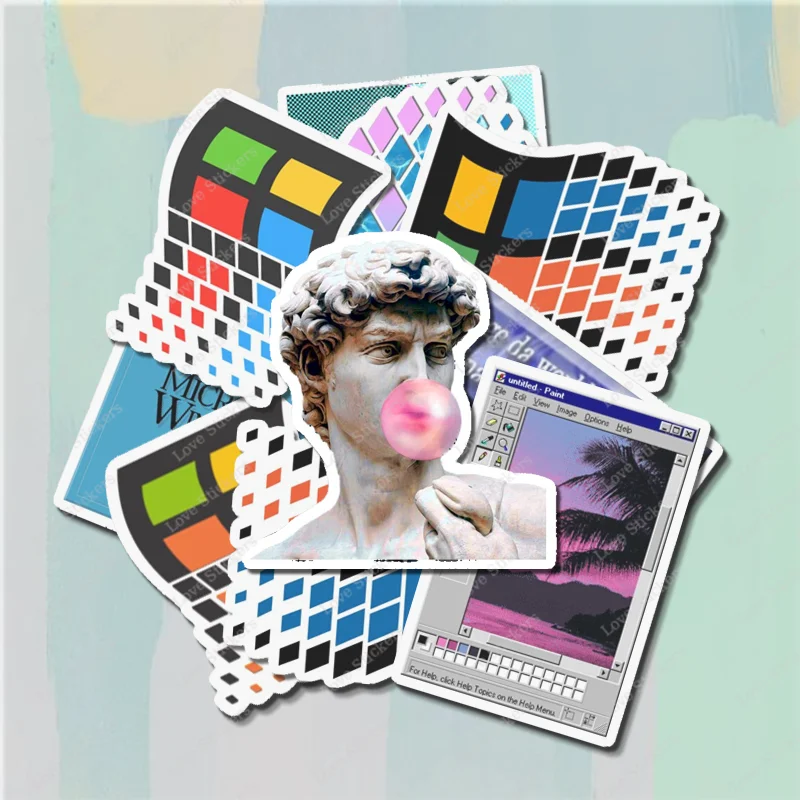Microsoft-Windows-98-Vaporwave-5PCS-Stickers-for-Living-Room-Bumper ...