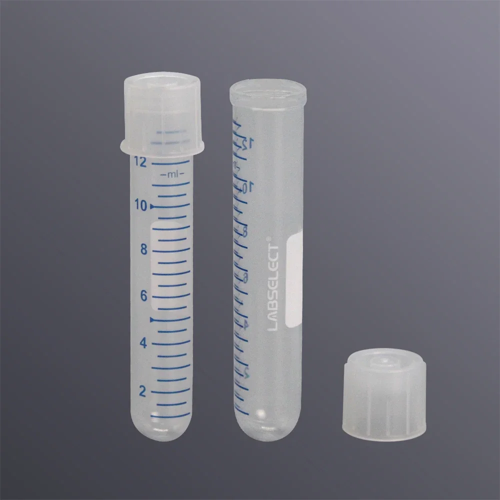 LABSELECT-14ml-Round-Bottom-Test-Tube-PP-With-Scale-With-Locking-Cap ...