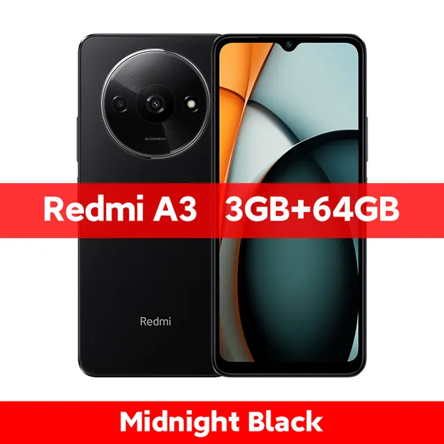 Global Version Xiaomi Redmi A3 Smartphone 64GB / 128GB ROM 6.71″ Dot ...