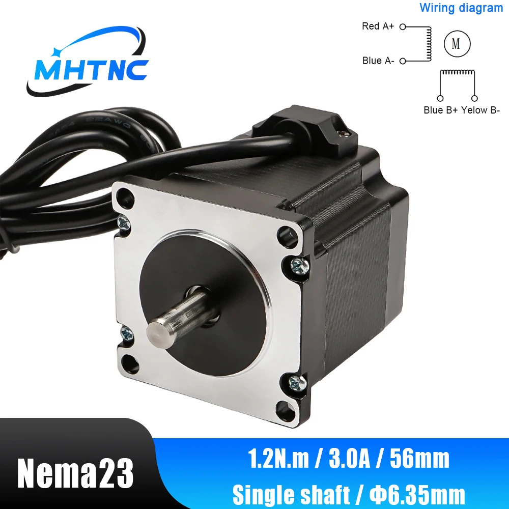 MHTNC-Nema23-57HS56-Stepper-Motor-2-phase-4-Leads-1-2N-m-3-0A-56mm ...