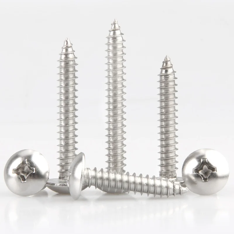5-50 Pcs 316 Stainless Steel Cross Mushroom Head Large Flat Round Head ...