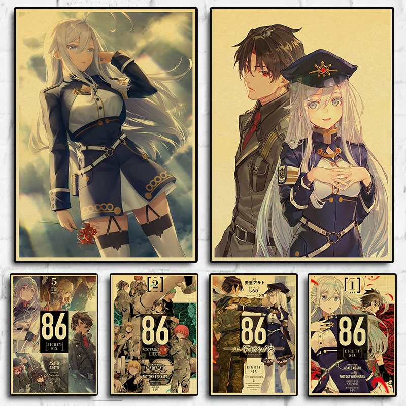 Japanese anime 86 eithtysix poster kraft paper prints and posters home ...