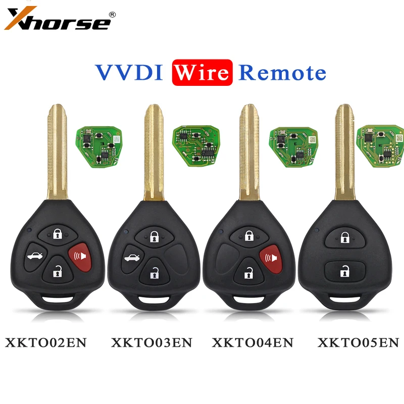 XHORSE VVDI Universal Wired Remote Key XK Series XKTO02EN XKTO03EN ...