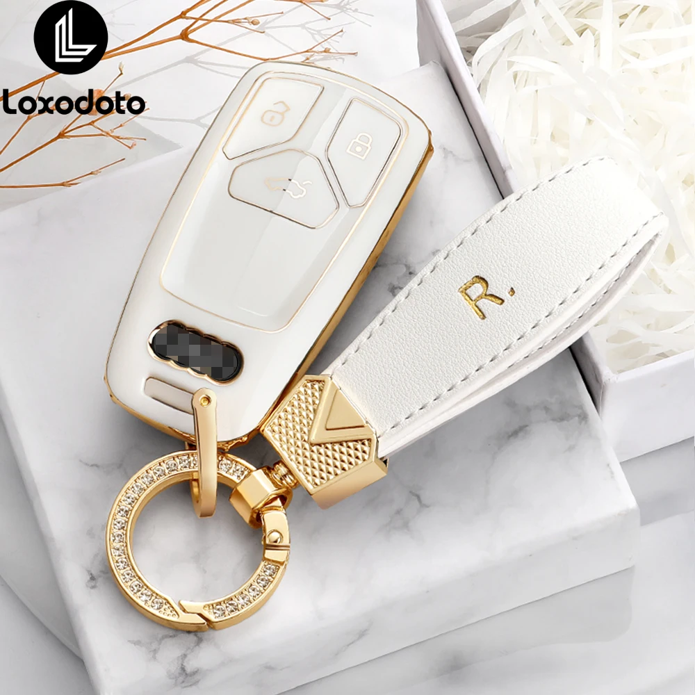 Tpu 원격 제어 지갑 열쇠 고리 자동차 키 케이스 커버 아우디 A4 B9 Q7 4m A3 A6 A5 Q7 S4 S5 A5 A4l Tt 8n Tts Rs 8s Q5