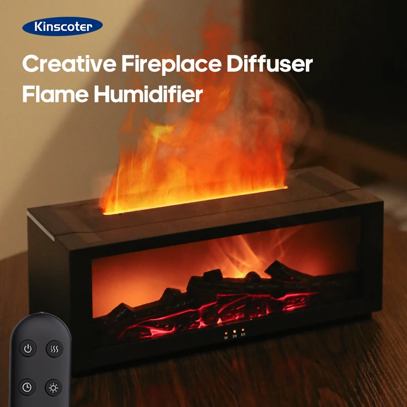 Fireplace-Aroma-Essential-Oil-Diffuser-Colorful-Flame-Air-Humidifier ...