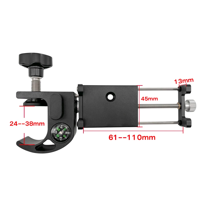 NEW gps Pole Clamp With Compass Phone Holder Bracket Cradle For GPS FOR ...