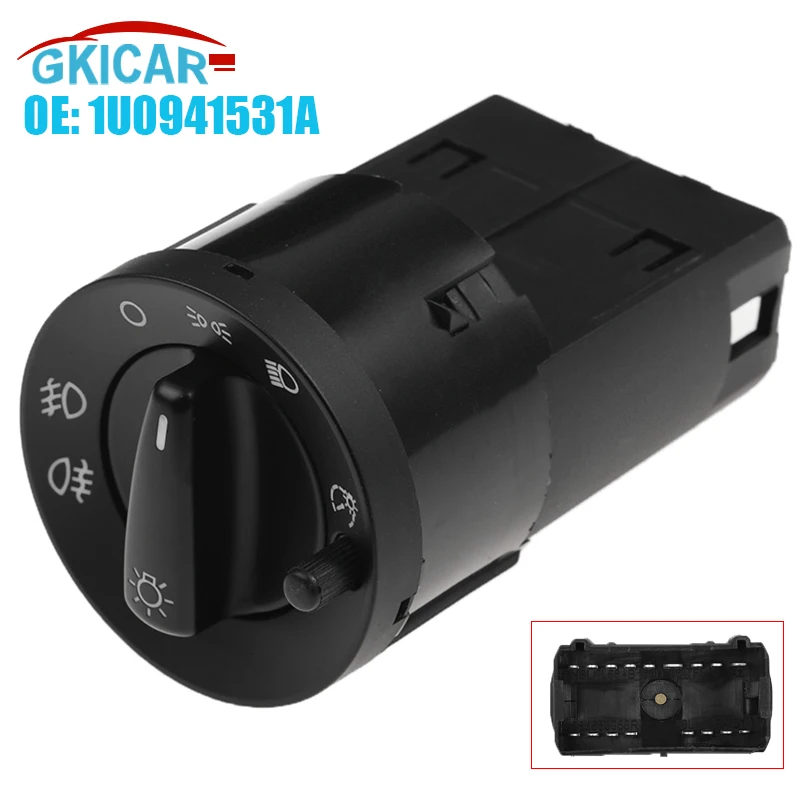 1U0941531A Headlight Fog Lamp Switch 3B0941531A 1C0941531C01C For VW ...