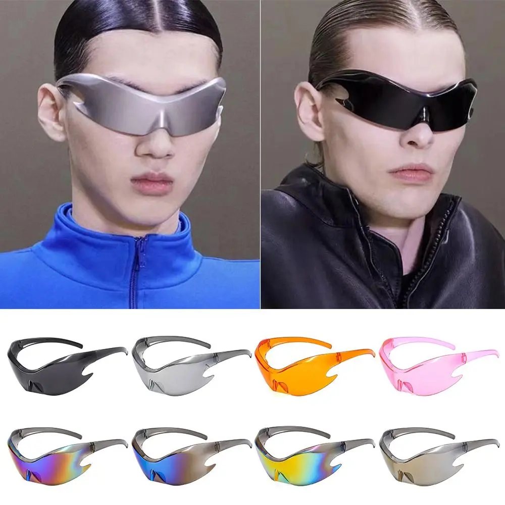 2024-New-Trendy-Wrap-Around-Eyewear-One-piece-Steampunk-Shades-2000-s ...